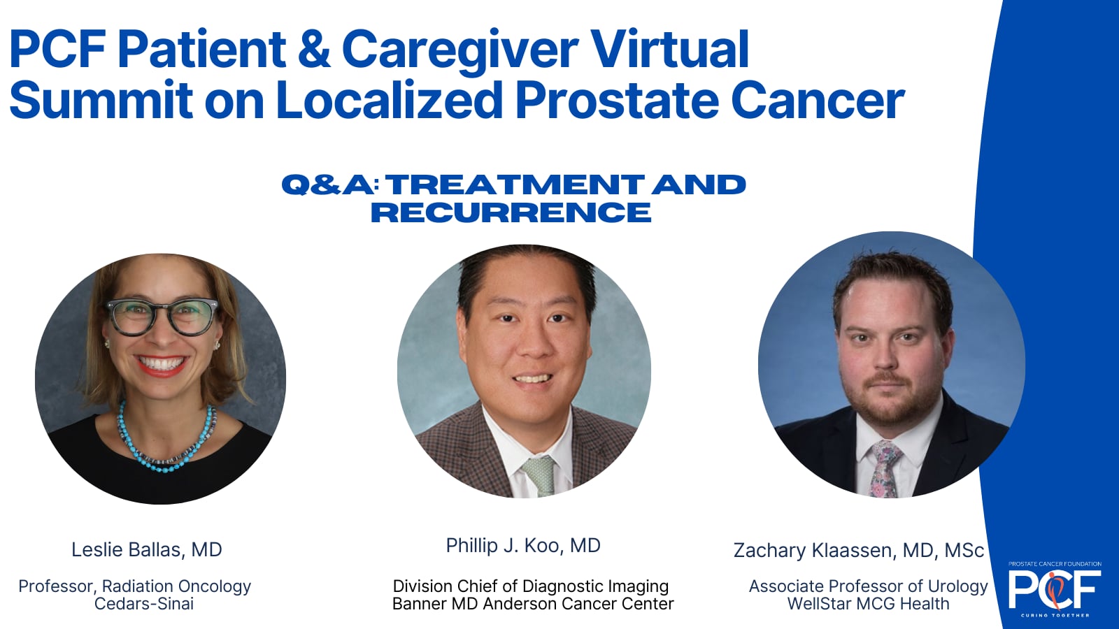 Q&A: Treatment and Recurrence | Prostate Cancer Foundation