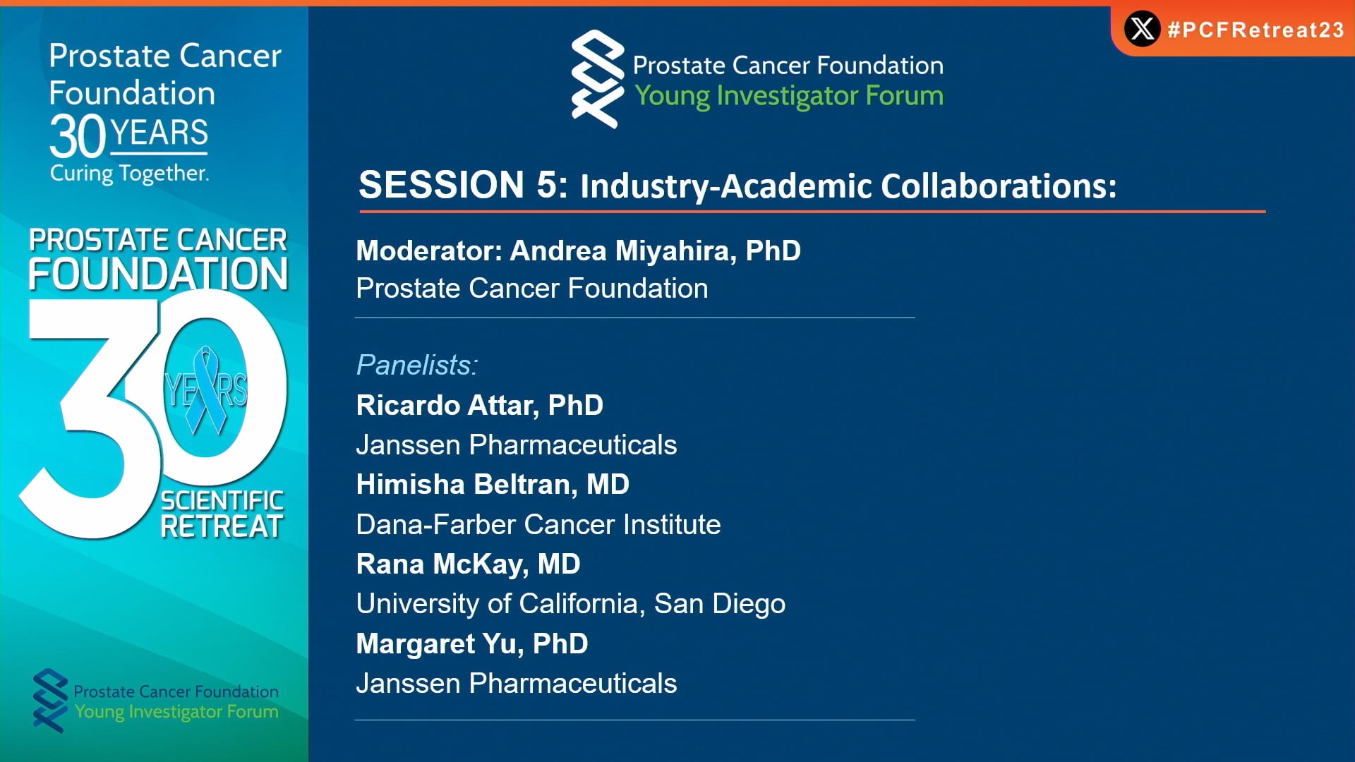 2023 Young Investigator Forum- Session 5 | Prostate Cancer Foundation